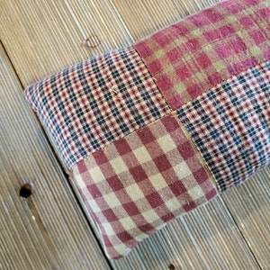 Primitive Quilted Pillow,lumbar Pillow,repurposed Quilt,farmhouse ...