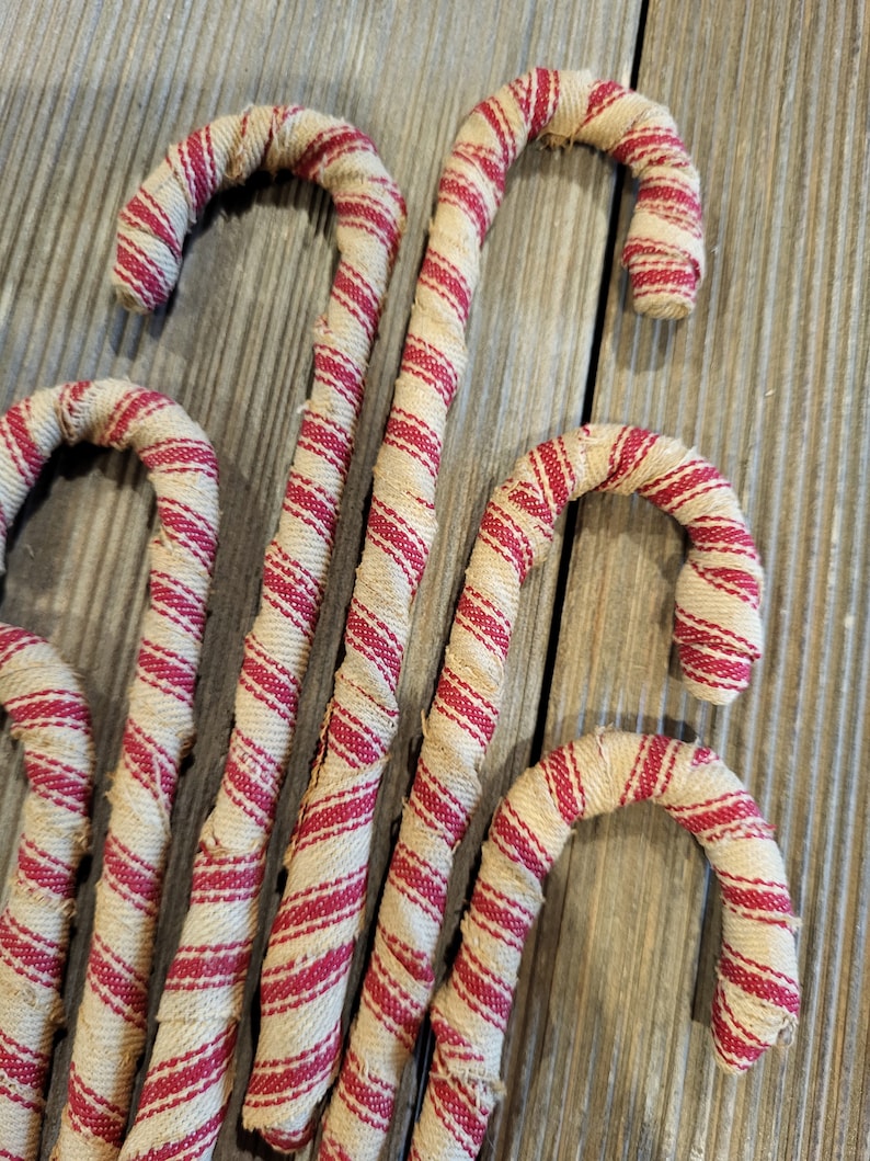 Primitive Candy Cane,coffee Stained Candy Cane,primitive Christmas ...
