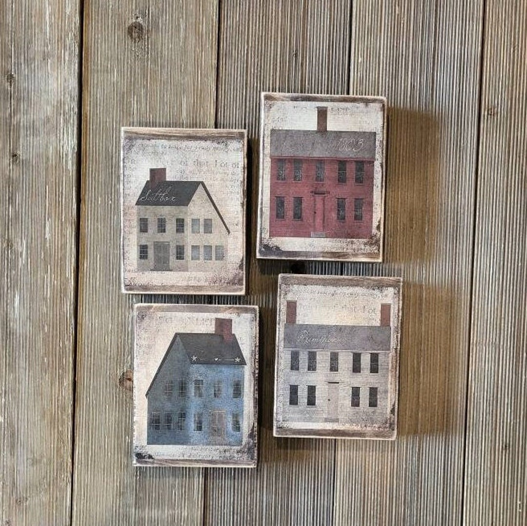 Primitive Saltbox House Signs,primitive Decor,saltbox Houses,wooden ...