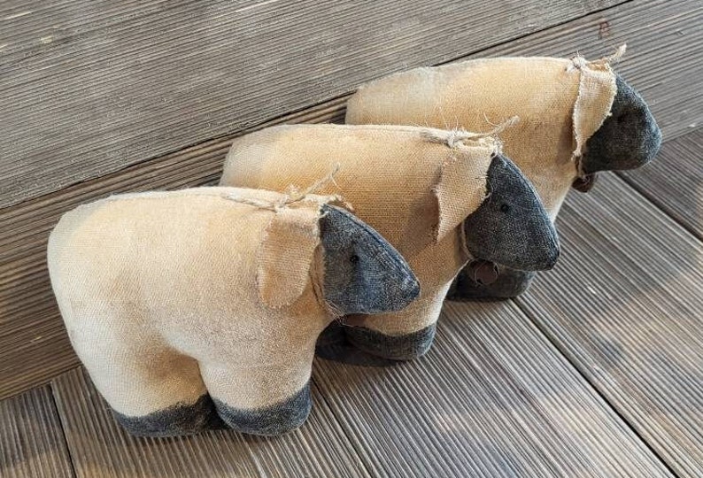 Primitive Sheepstuffed Prim Sheepsmall Sheep Shelf - Etsy