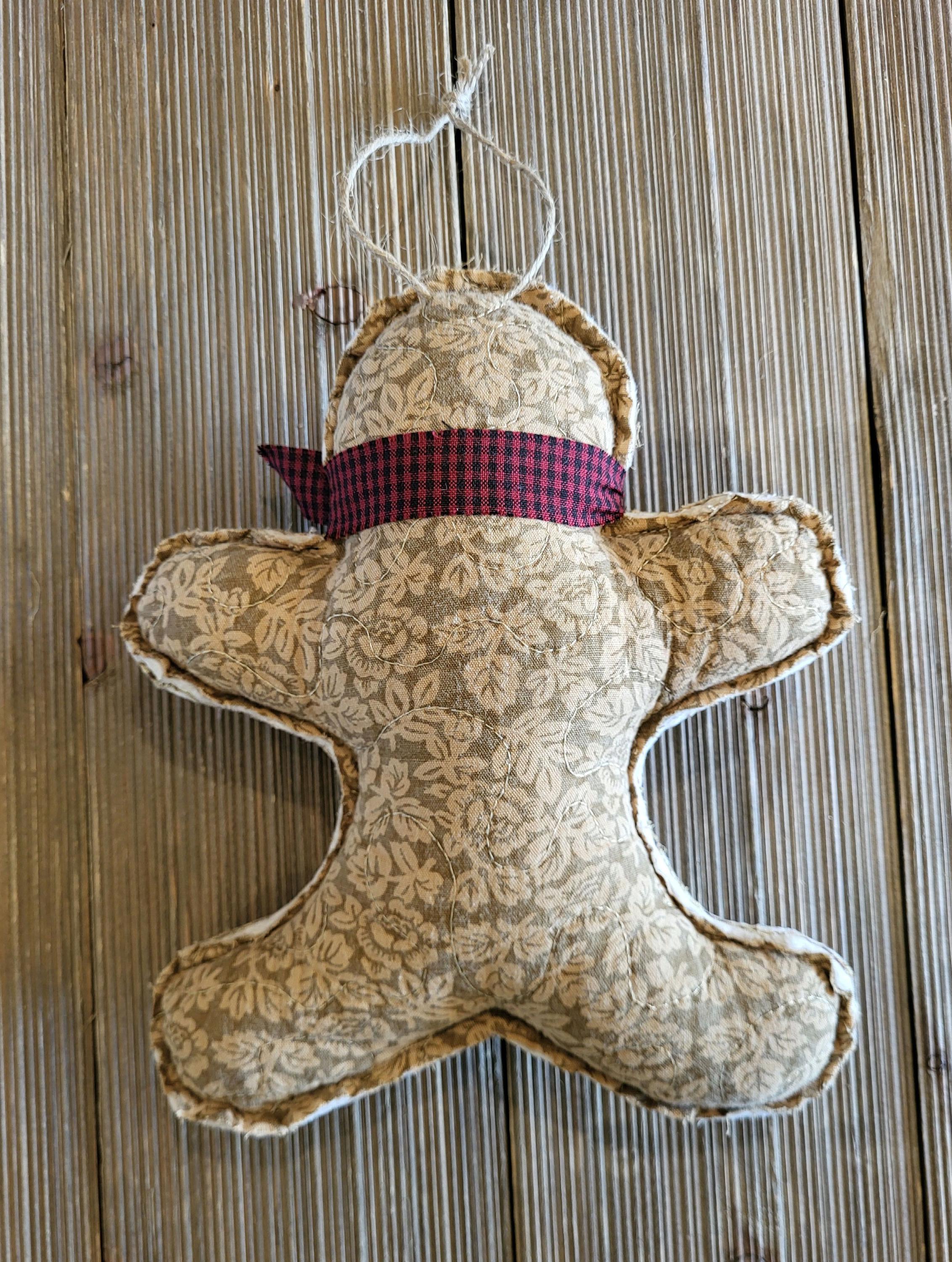 Gingerbread Man,quilted Gingerbread Man,peg Rail Gingerbread Man ...