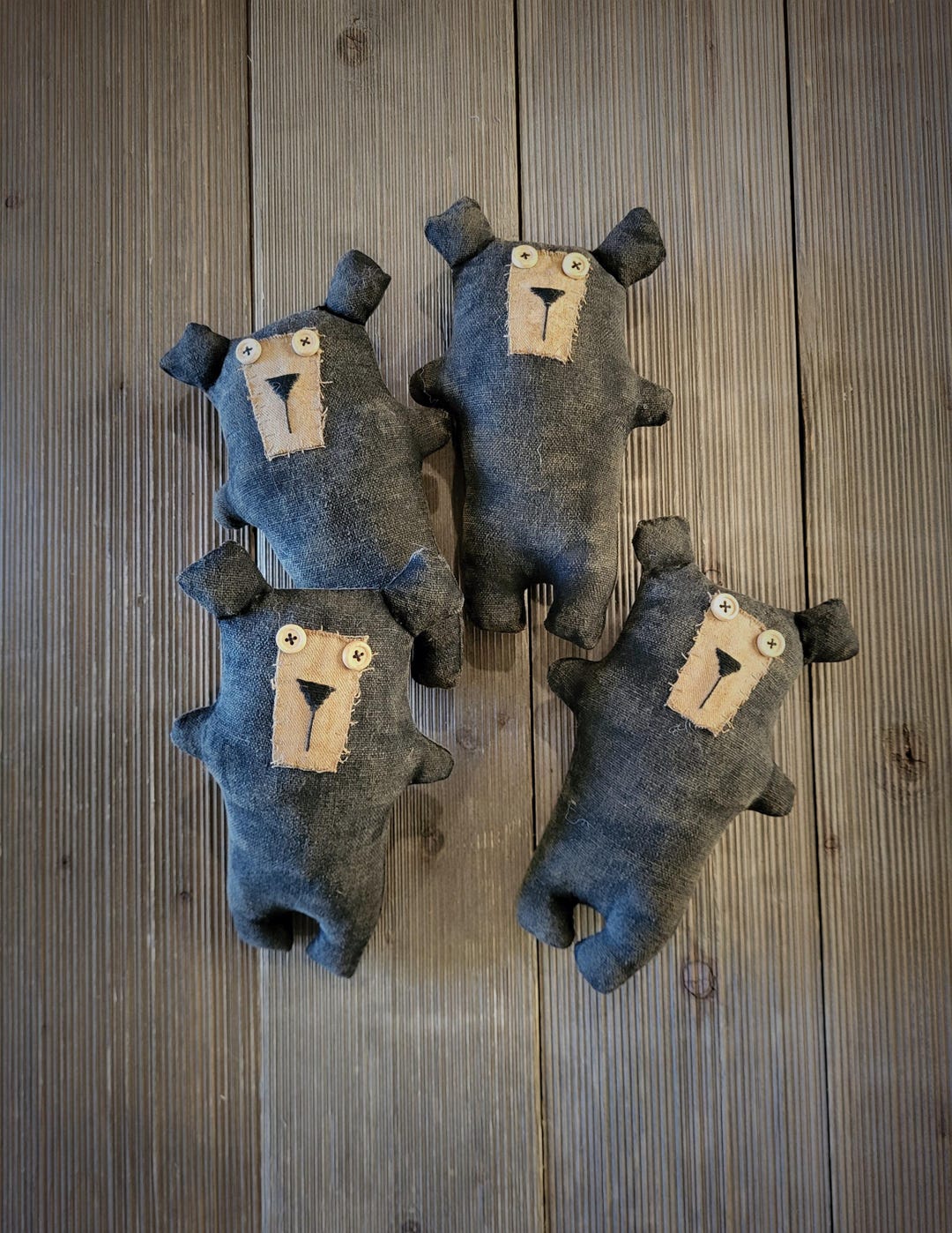 Primitive Teddy Bear,baby Bear,primitive Baby Bear,coffee Stained Small ...