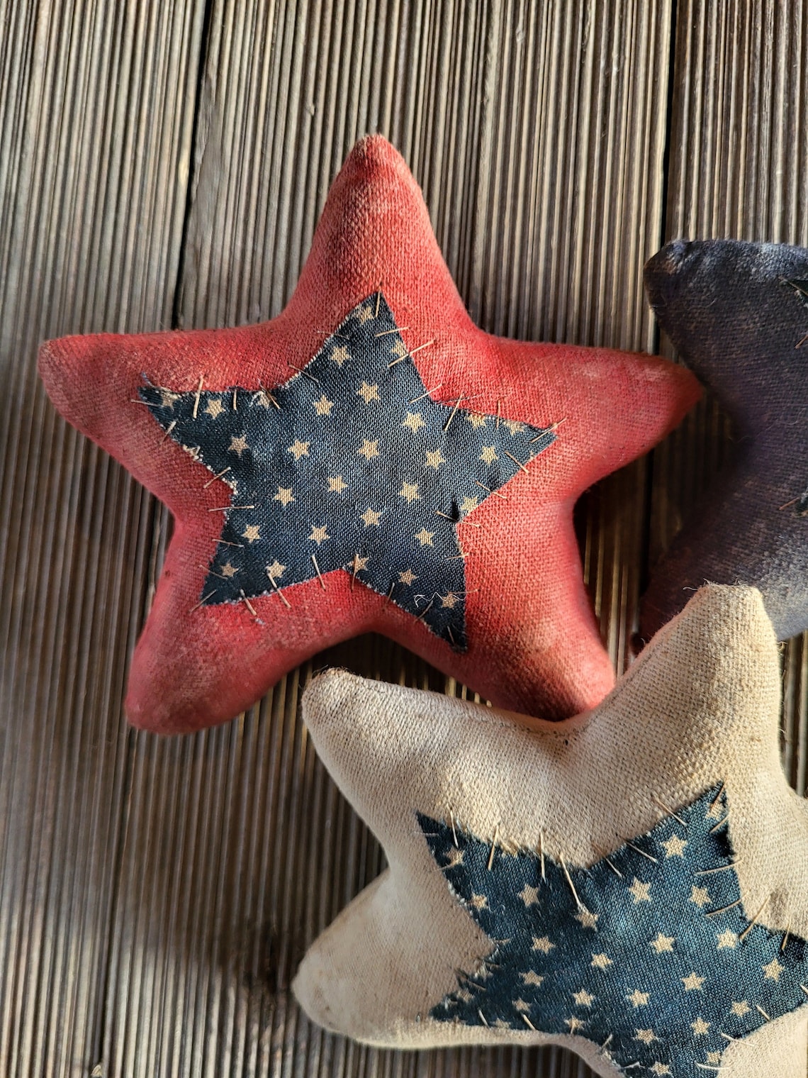 Primitive Patriotic Star,bundle of 3 Stars,americana Decor,star Bowl ...