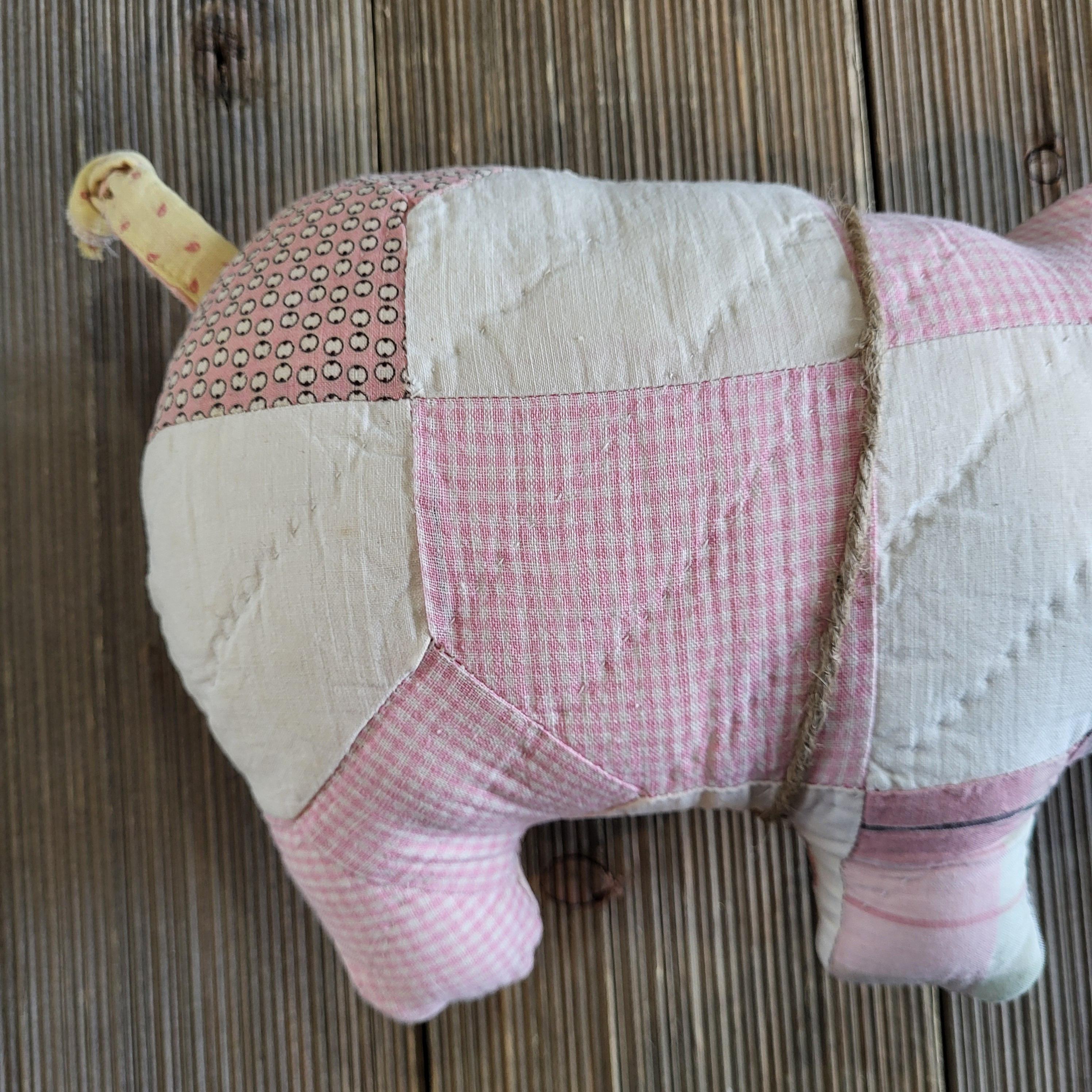 Vintage Quilt Pig,stuffed Pig,small Stuffed Vintage Quilt Pig,vintage ...