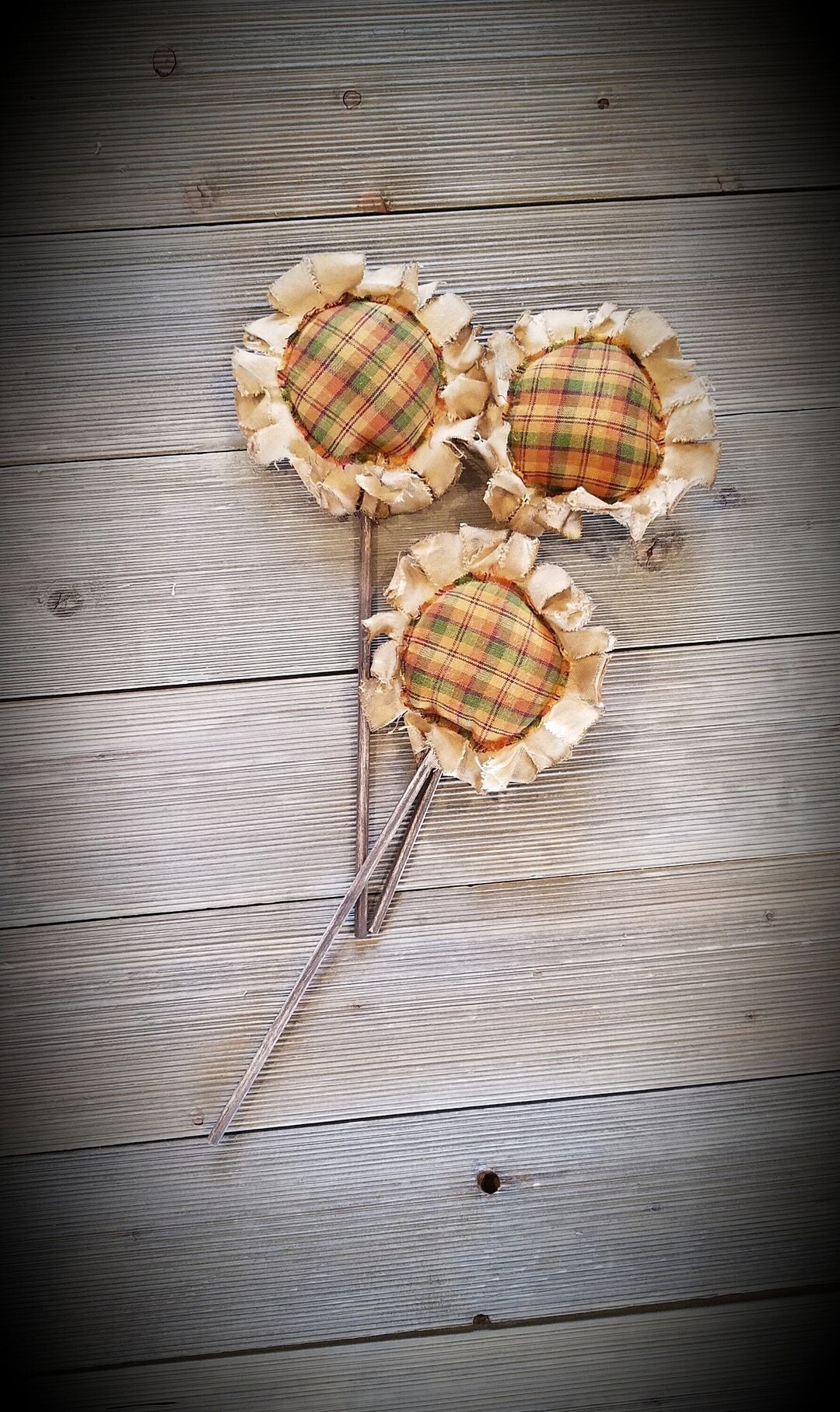 Primitive Sunflowers Bundle of 3 Sunflowersgrungy Coffee - Etsy