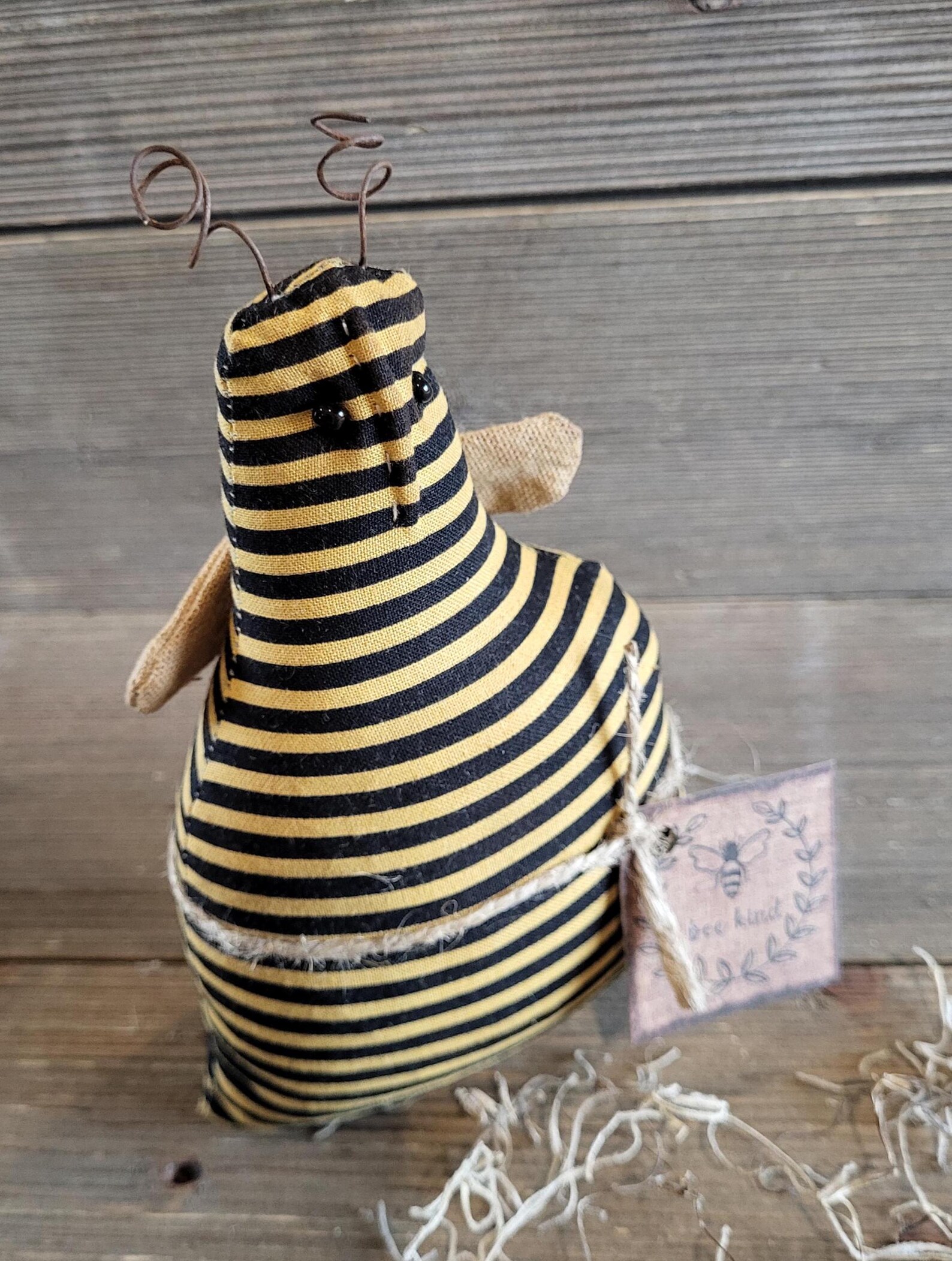 Primitive Bee, Coffee Stained Bee, Primitive Spring Decor, Bee Lover ...