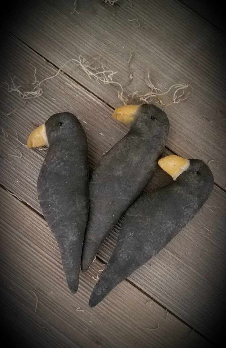 Crow Bowl Fillersbundle of 3 Crowsprimitive Decorprimitive | Etsy