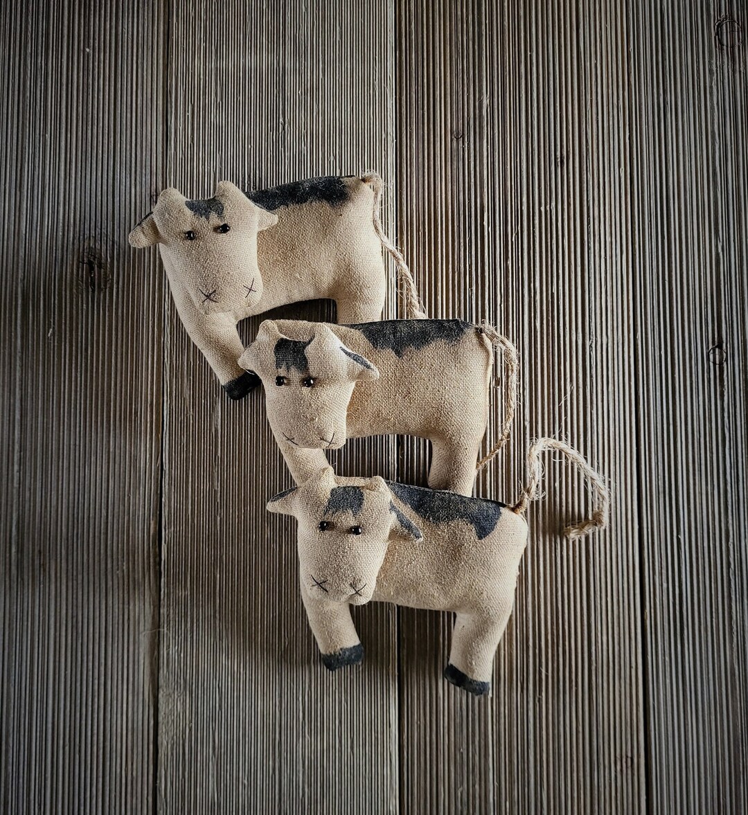 Primitive Cow Bowl Fillers,bundle of 3 Cows,farmhouse Decor,primitive ...