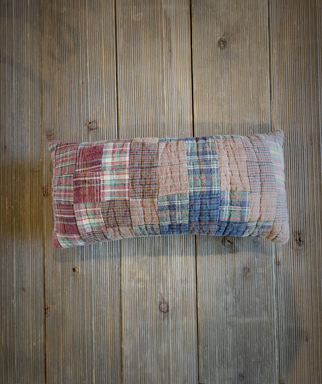 Primitive Quilted Pillow,lumbar Pillow,repurposed Quilt,farmhouse ...