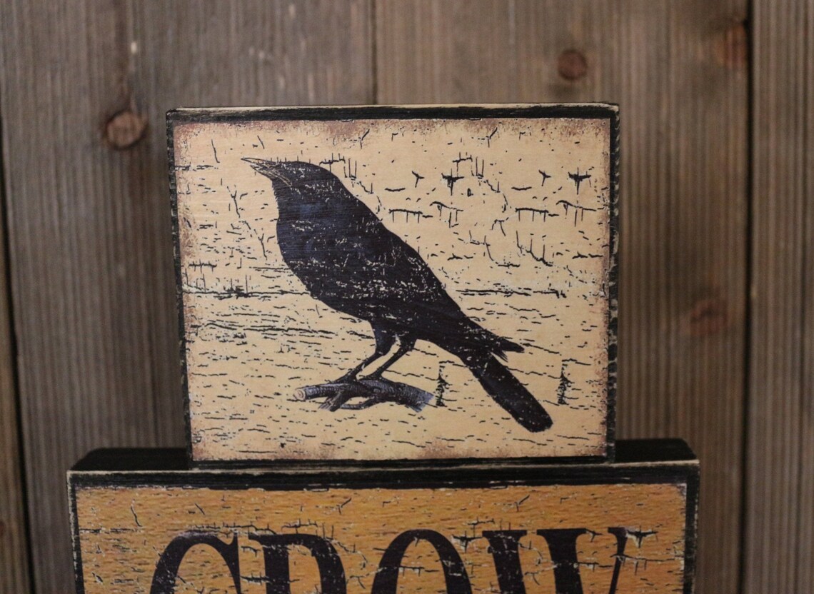 Crow Hollow Signprimitive Crow Signprimitive Decorfarmhouse - Etsy