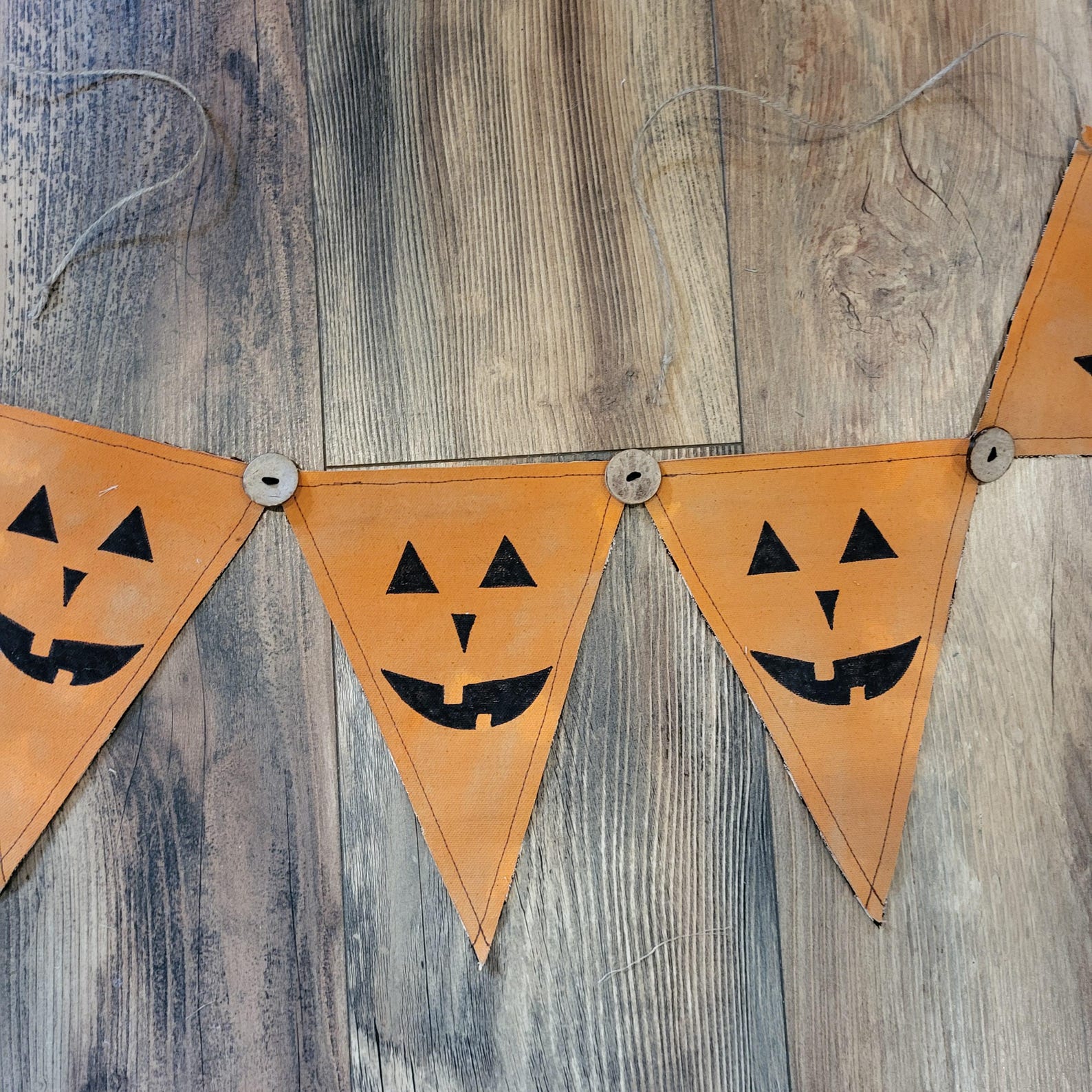 Hand Painted Muslin Pumpkin Banner: Halloween Fall Decor - Etsy
