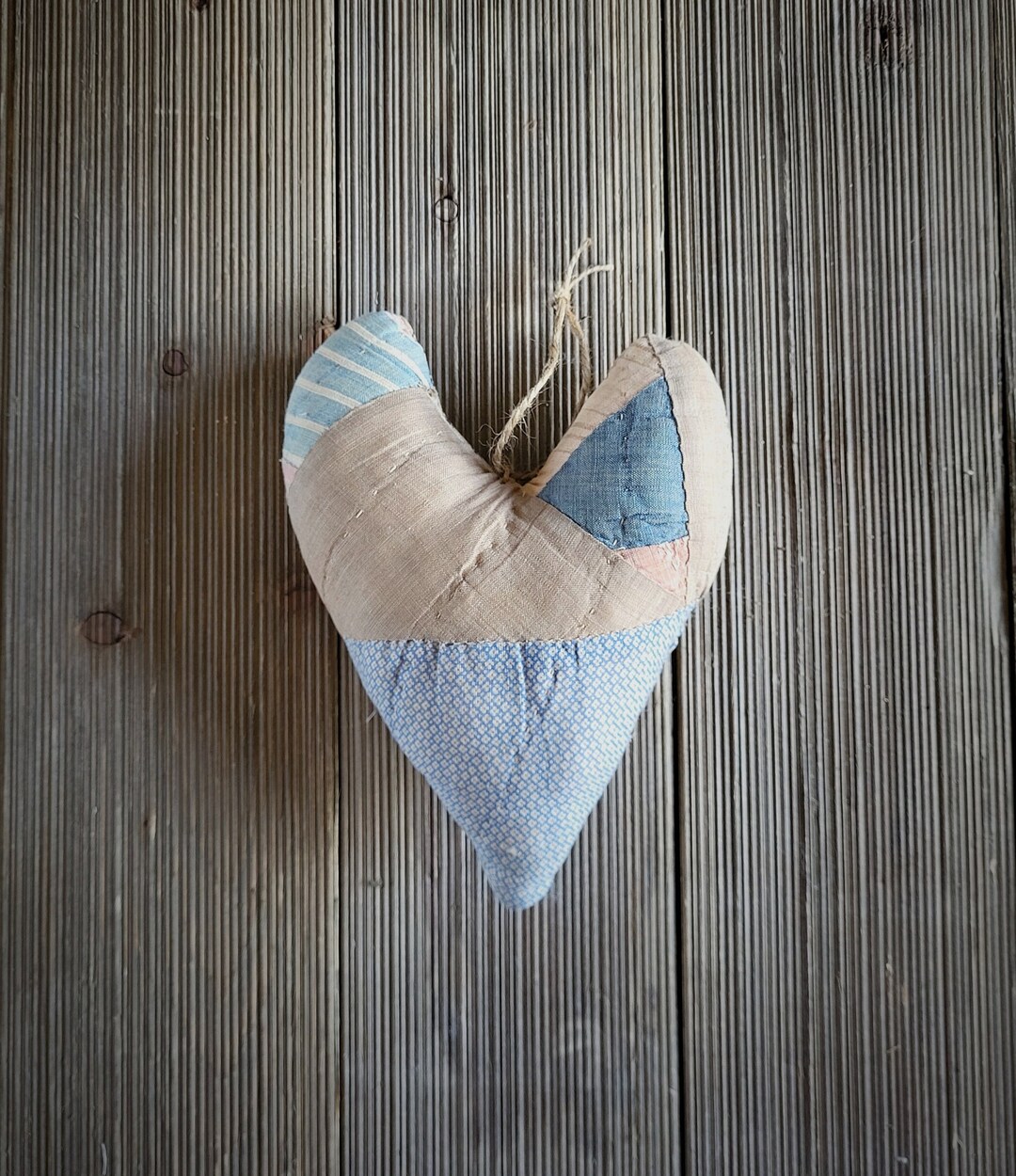 Vintage Quilt Heart,peg Rail Heart,primitive Heart,hanging Heart ...