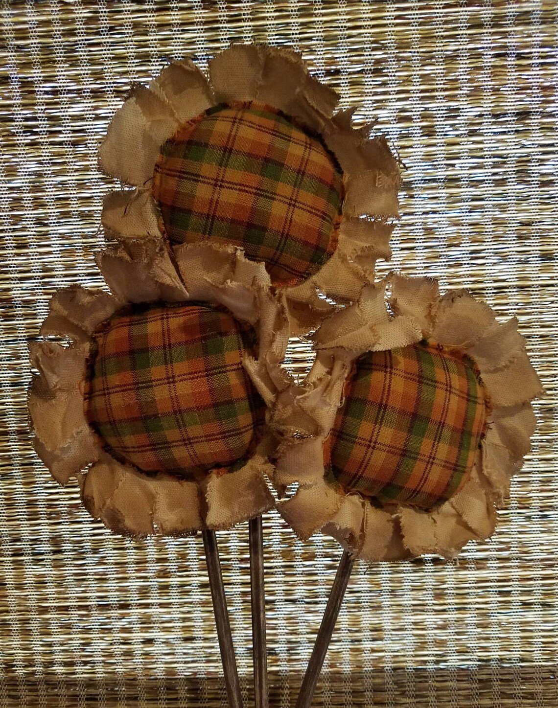 Primitive Sunflowers Bundle of 3 Sunflowersgrungy Coffee - Etsy