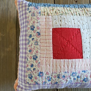 Vintage Log Cabin Pillow,log Cabin Block,vintage Decor,vintage Pillow ...