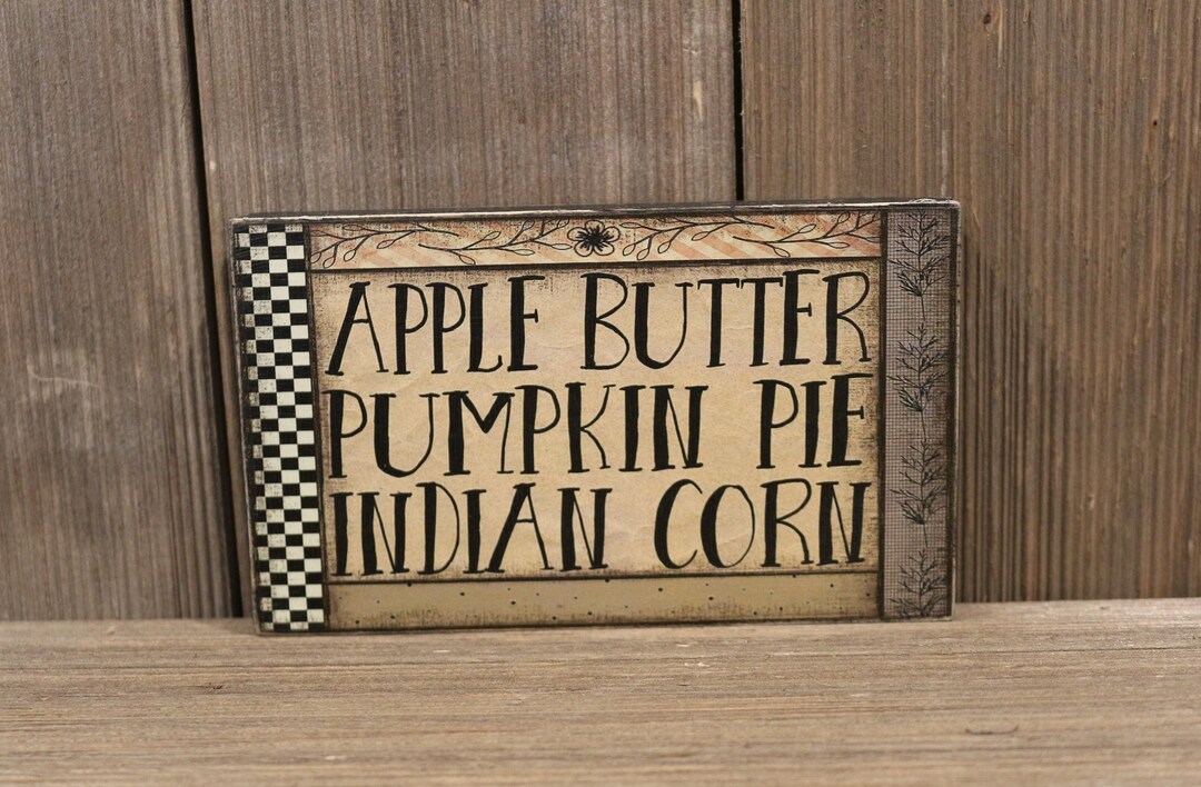 Fall Decor Sign, Primitive Fall Sign,small Wood Sign,rustic Fall Sign ...