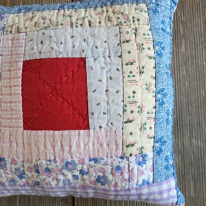 Vintage Log Cabin Pillow,log Cabin Block,vintage Decor,vintage Pillow ...
