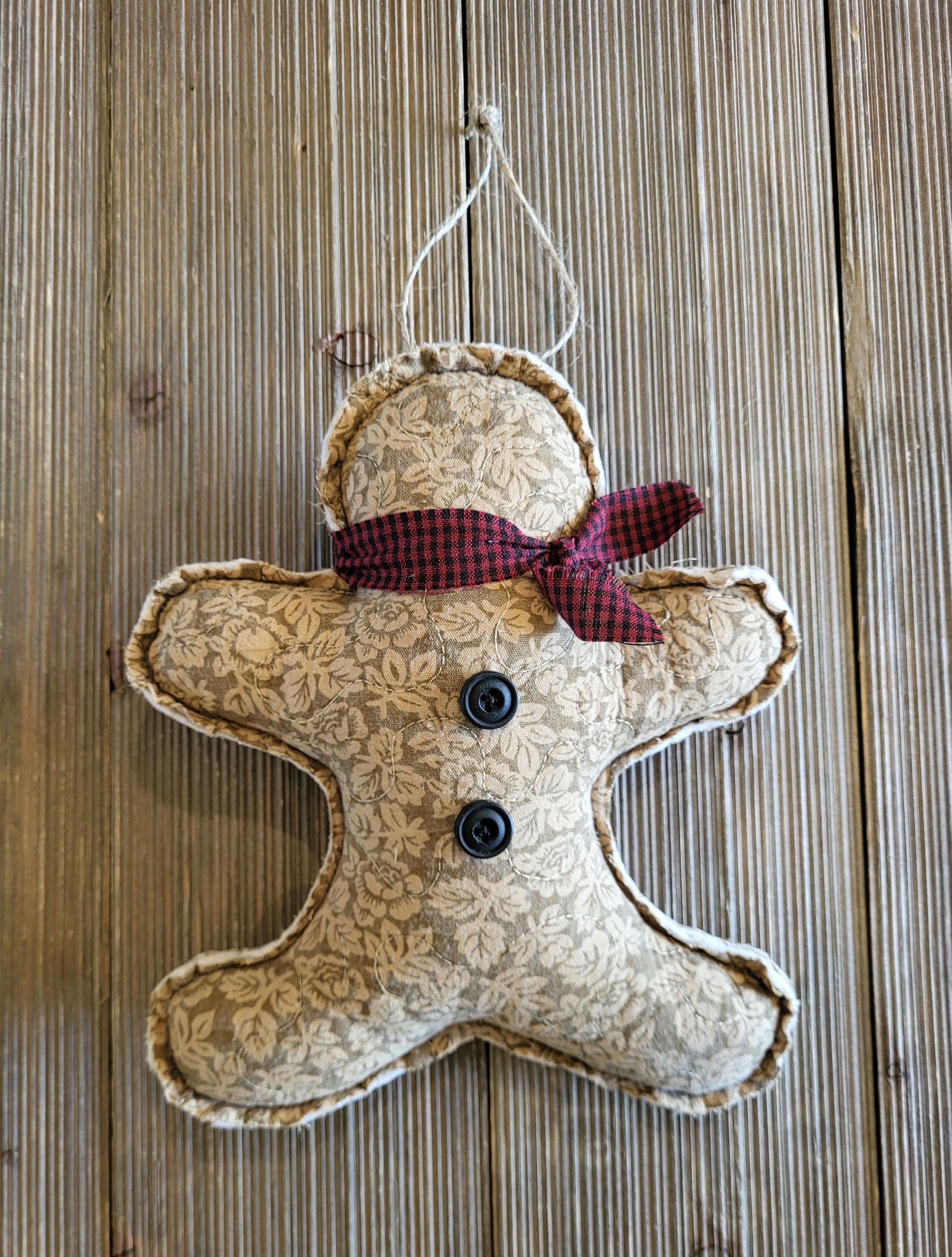 Gingerbread Man,quilted Gingerbread Man,peg Rail Gingerbread Man ...