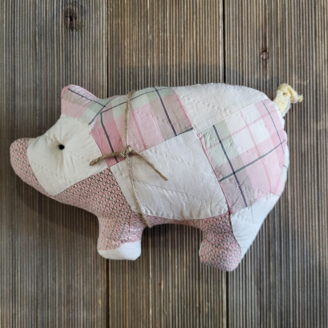 Vintage Quilt Pig,stuffed Pig,small Stuffed Vintage Quilt Pig,vintage ...