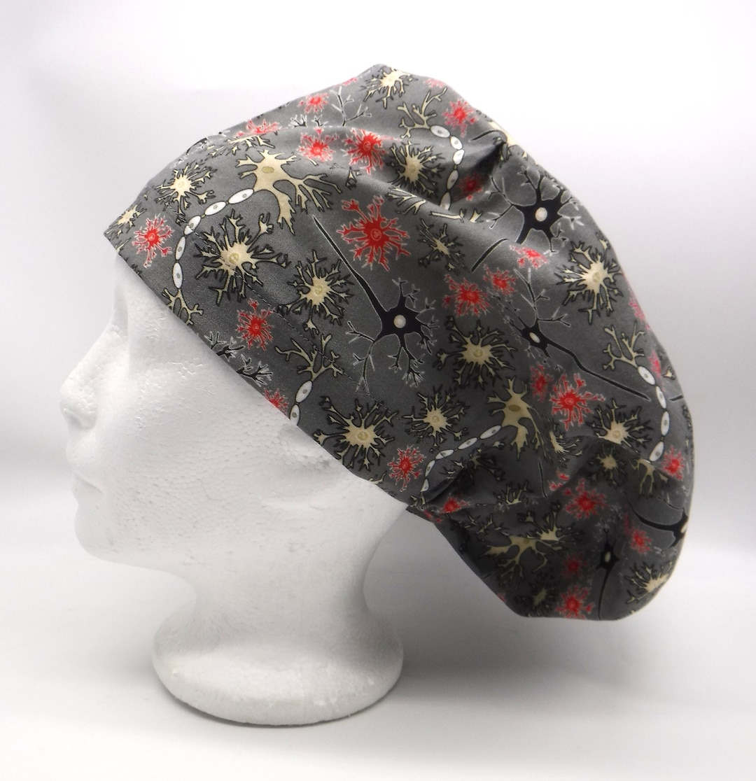 Neurons #1 Scrub Hat, Euro Style Hat, Adjustable Hat, OR Hat, Surgery ...