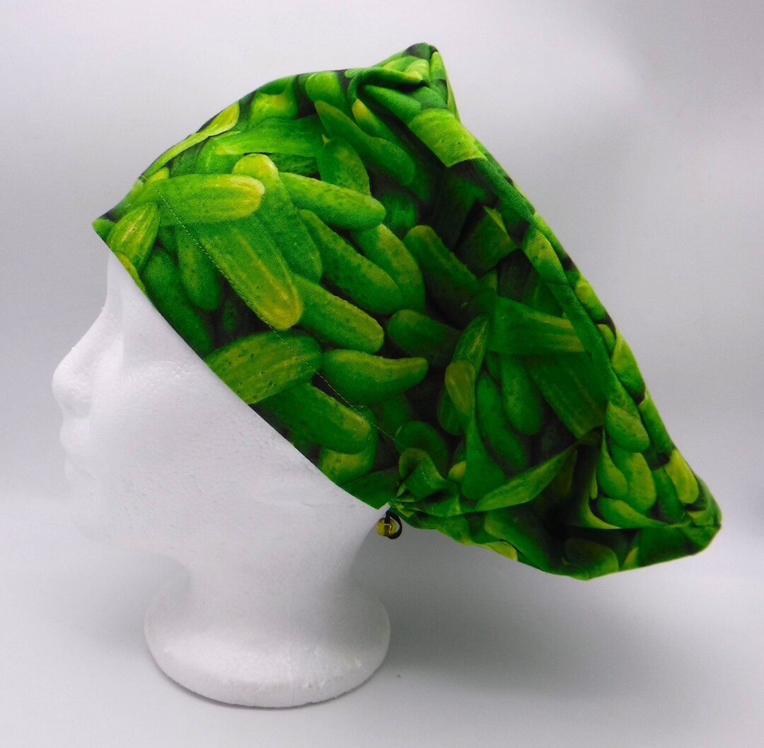 Pickles Scrub Hat, Euro Style Hat, Adjustable Hat, OR Hat, Surgery Hat ...