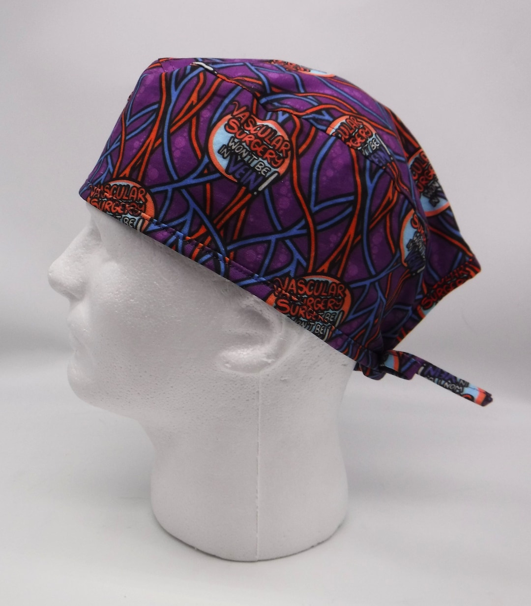 Vascular Surgery Scrub Cap: Short Hair, Ties Back - Etsy