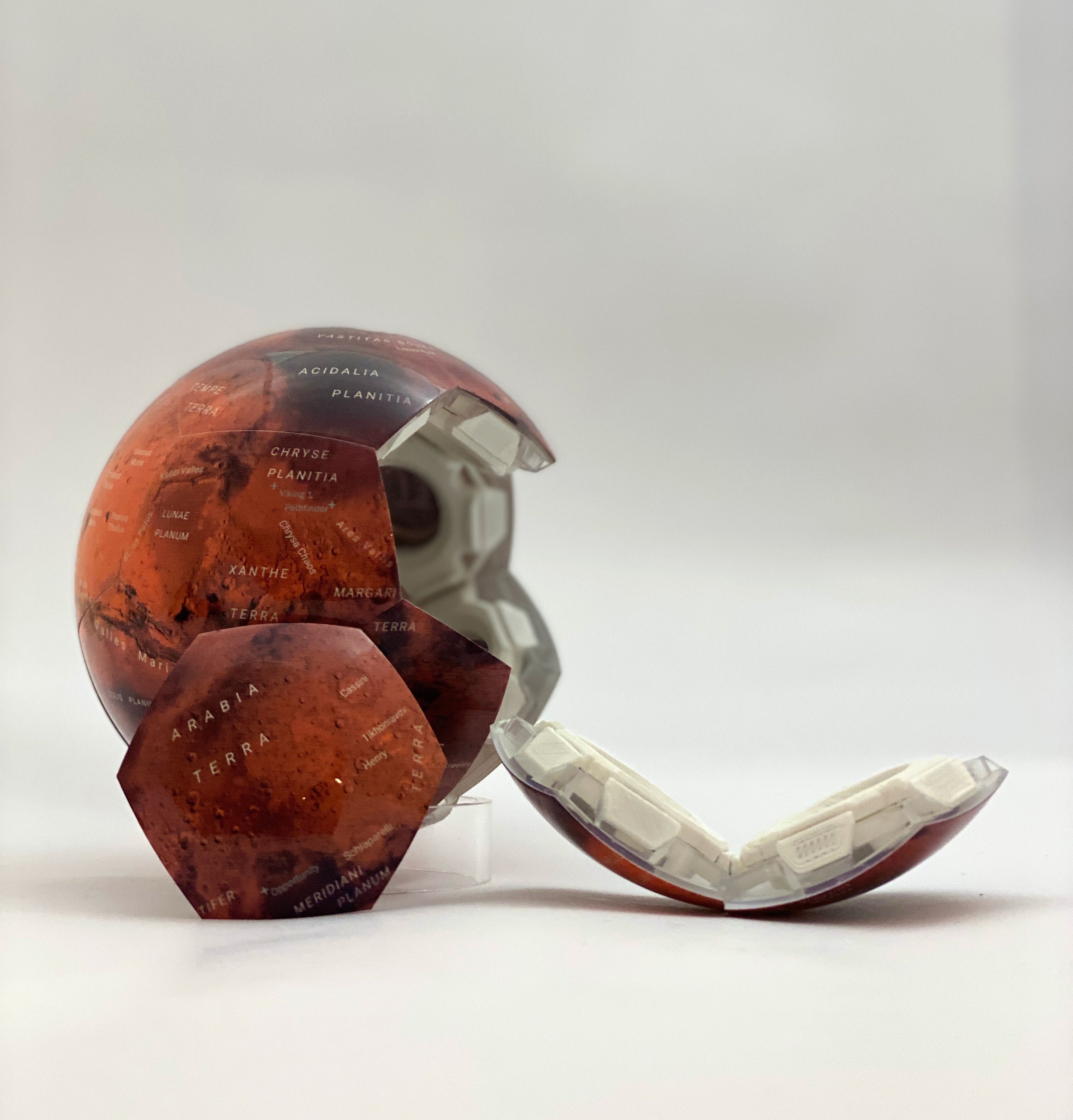 Magnetic Mars Globe With Stand 4 16 Piece Mars Puzzle - Etsy
