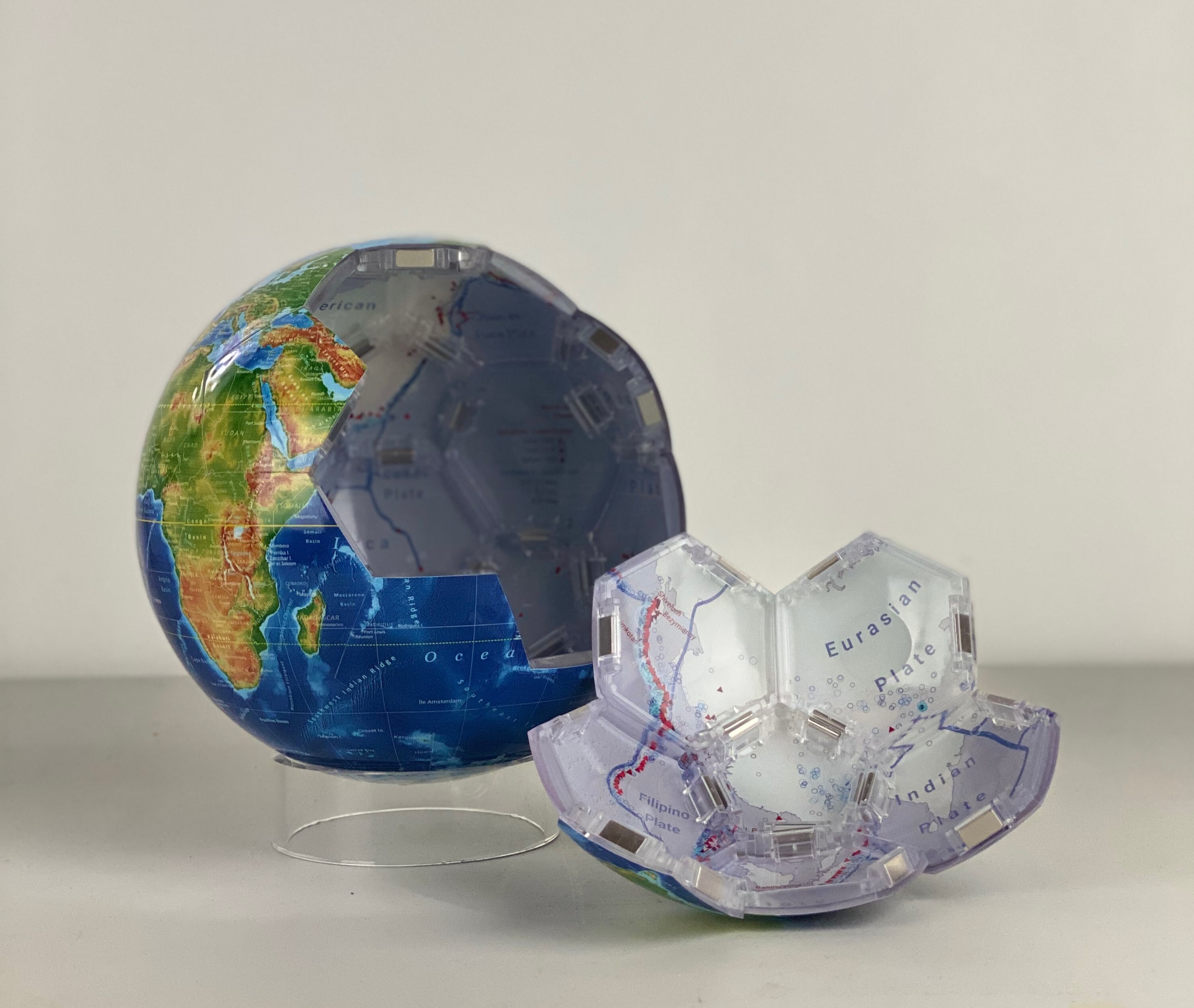 Elevation 7 Magnetic Earth Globe With Geology Map Interior Travel, Home ...