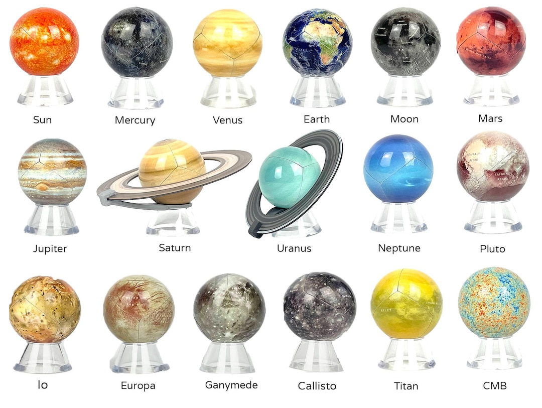 Mini Globes - High Detail Tiny Globes of Our Solar System Made From ...
