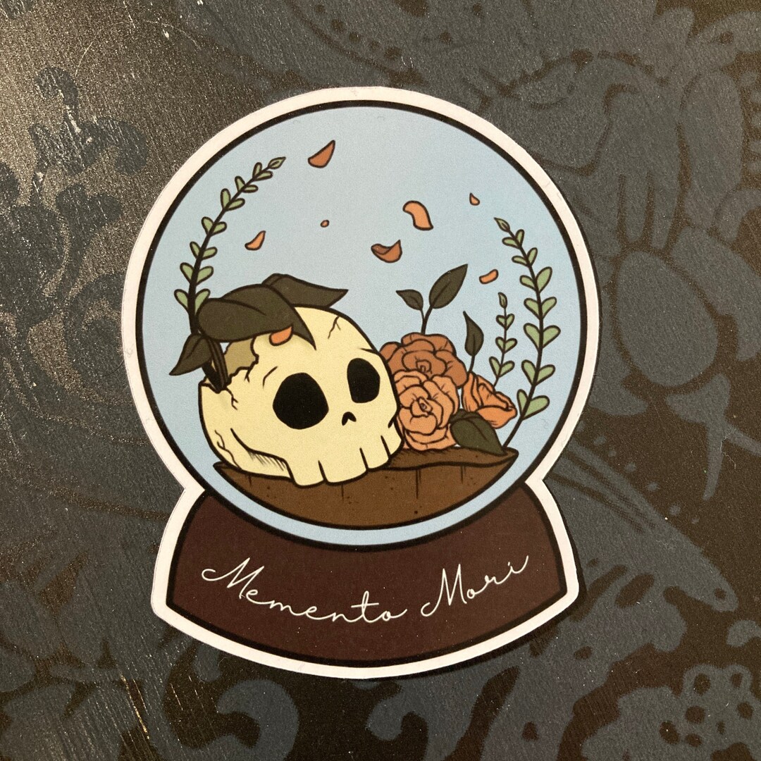 Memento Mori Snow Globe Sticker - Etsy