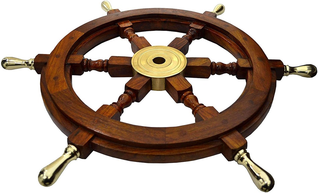 Ship Wheel Ships Steering Wheel With Brass Handle 24 Inch - Etsy