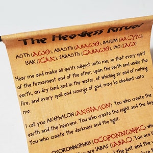 Printed papyrus Spell Scrolls Greek Magical Papyri - Etsy