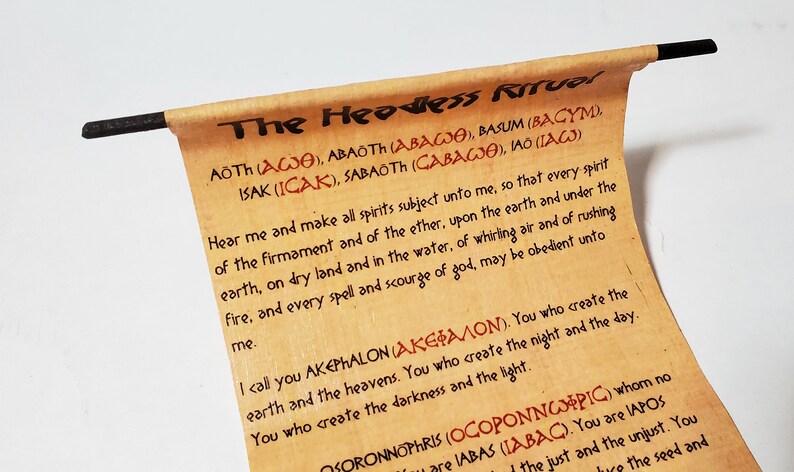 Printed papyrus Spell Scrolls Greek Magical - Etsy