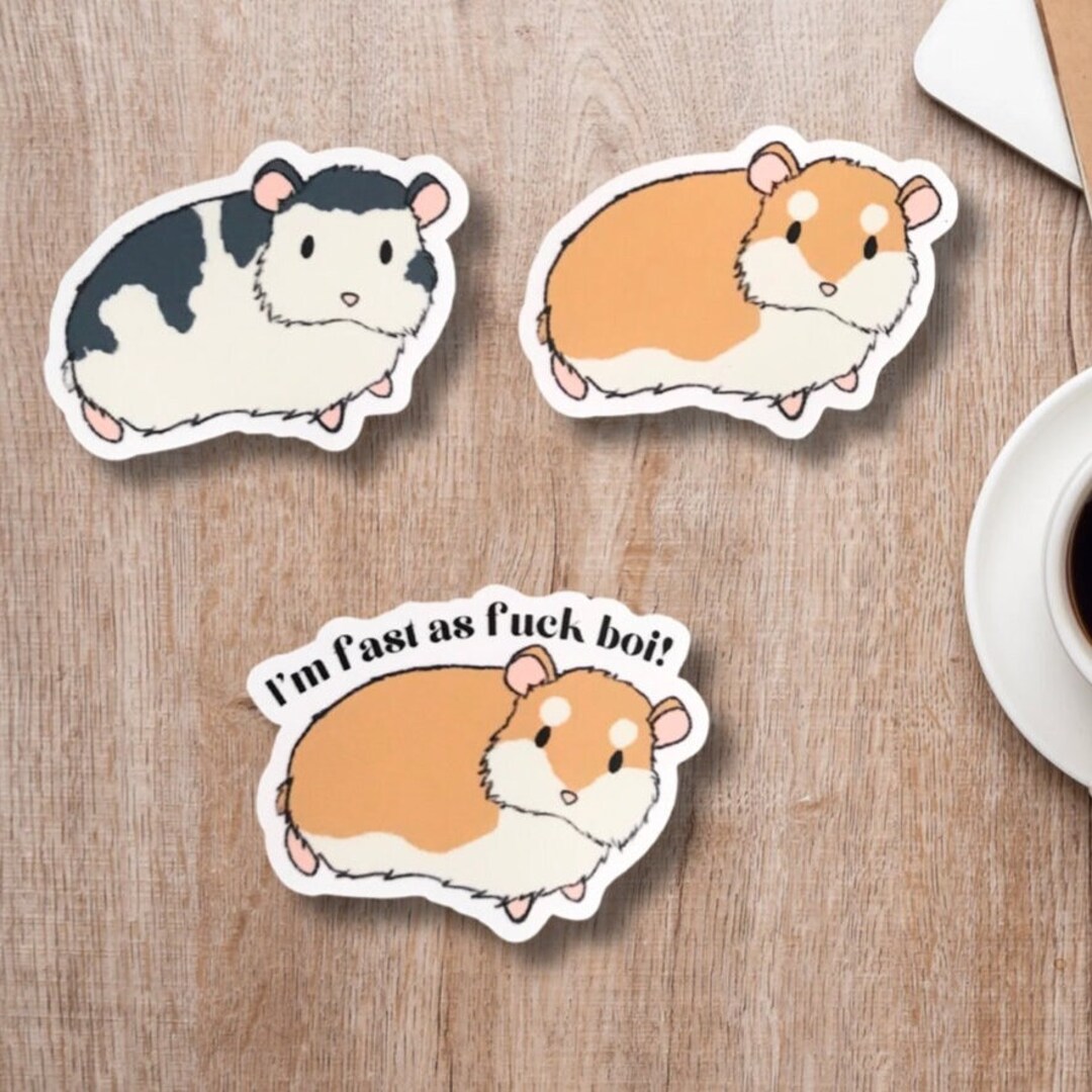 Roborovski Hamster Stickers Funny Meme Set Die Cut Waterproof Premium ...