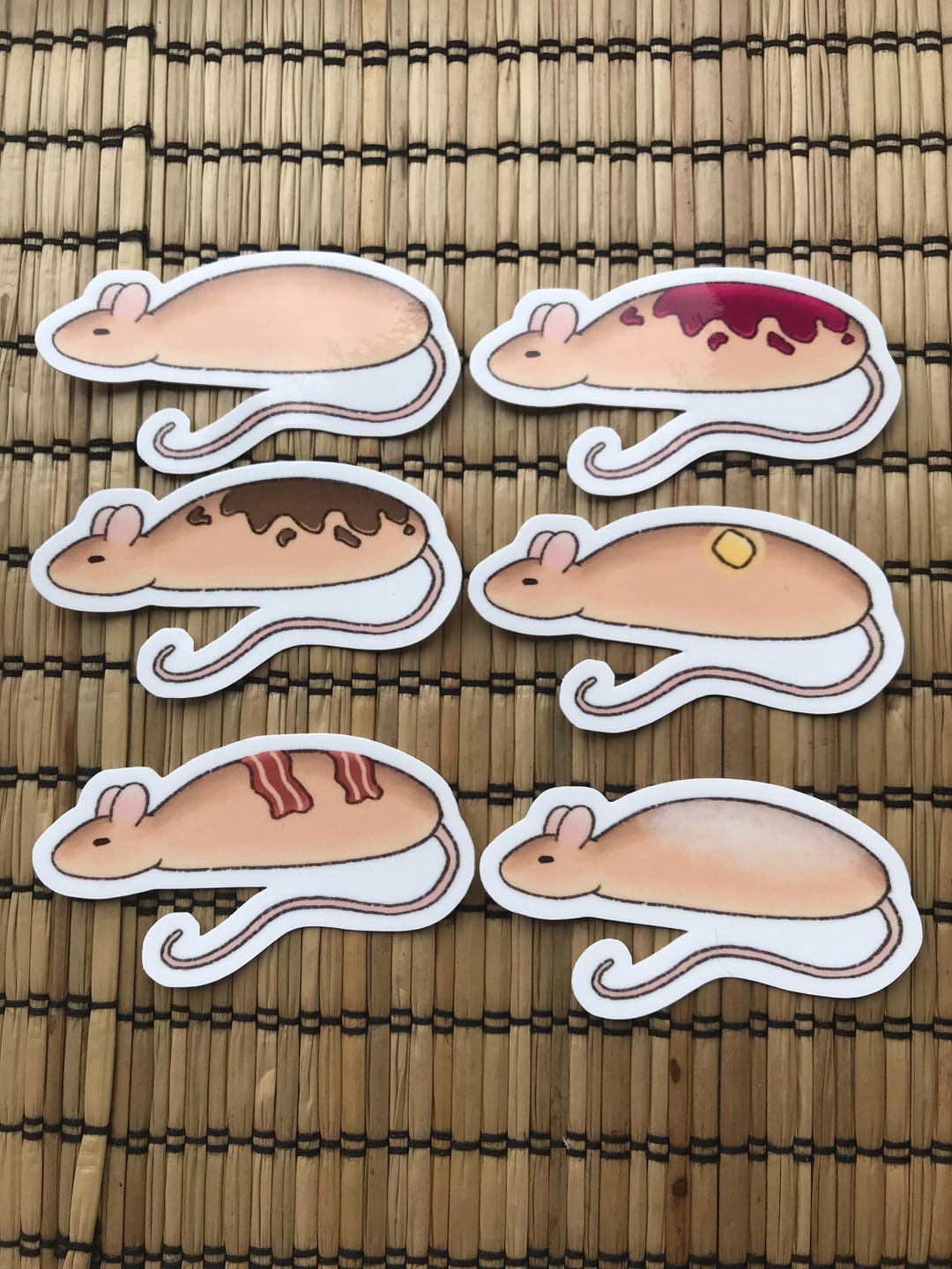 Pancake Rat Stickers Cute Sticker Set Pet Rats Premium Vinyl - Etsy