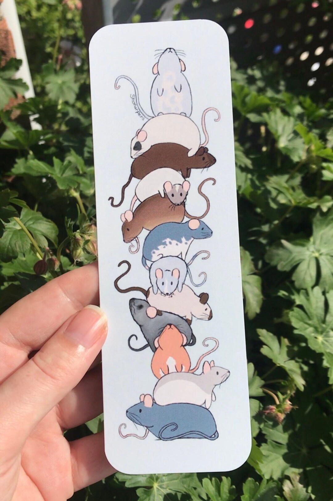 Fancy Rat Pile Bookmark | Cute Pet Rats | Bookworm Gift | Animal ...