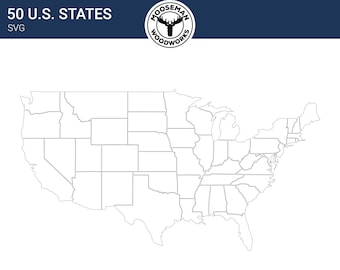 50 American States Bundle Svg, 50 States Svg, 50 States Clipart, United ...