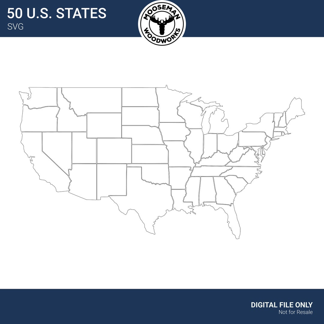 50 States SVG Pack - Etsy