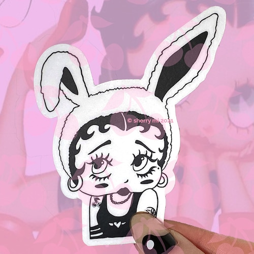Goth Betty Boop Sticker Y2k Cartoon Laptop Decal Phone Case - Etsy