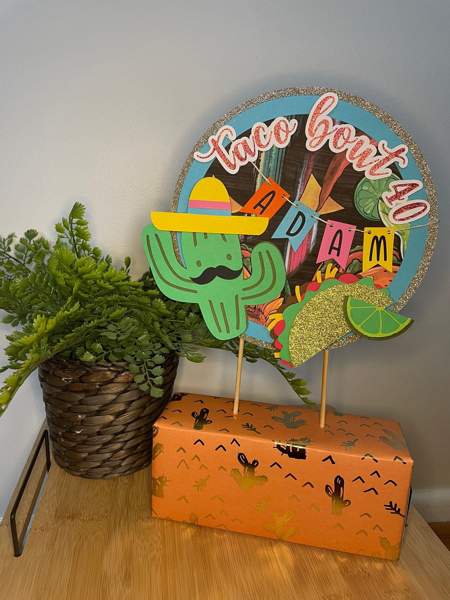 Custom Cake Topper Mexican Taco Fiesta Inspired - Etsy