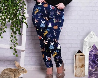 Bunny Rabbit Zodiac Leggings Kawaii Bunny Rabbit Lounge Pants Leggings ...