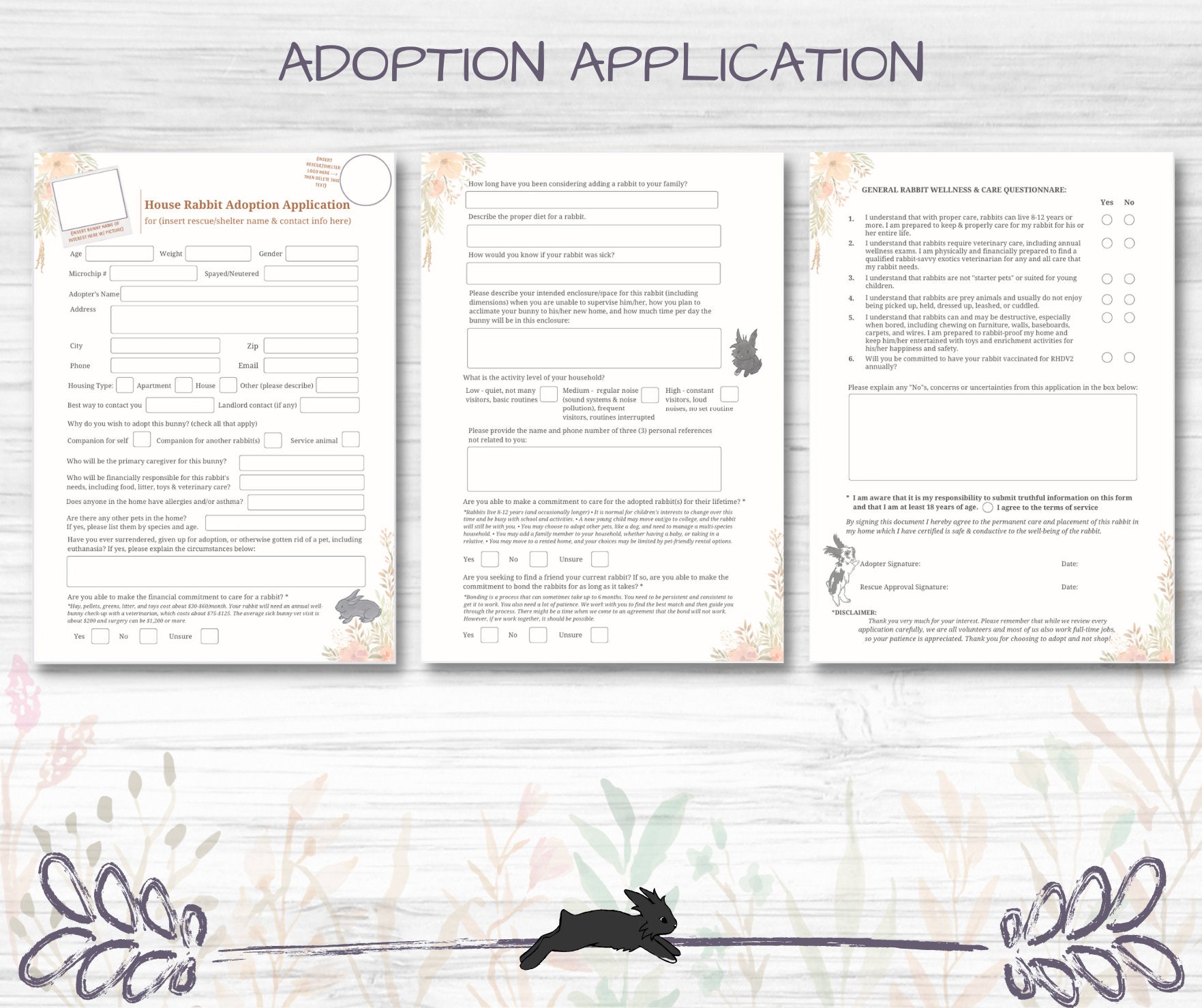Pet Bunny Rabbit Rescue Shelter Adoption Foster Applications Downloads ...
