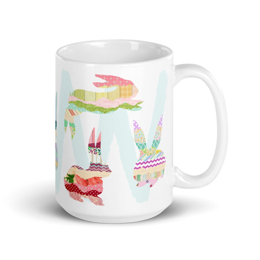 Party Hop Bunnies Coffee Mug | Kawaii Bunny Rabbit Coffee Mug | Bunny ...