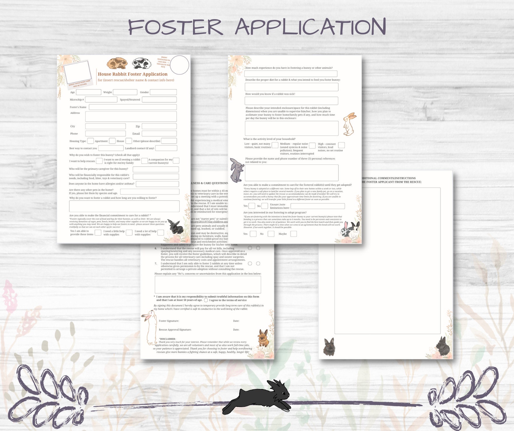Pet Bunny Rabbit Rescue Shelter Adoption Foster Applications Downloads ...