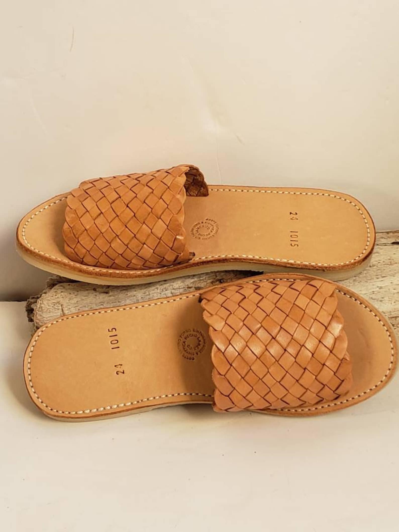 Tan Leather Sandal for Woman Woven Sandals Natural Leather | Etsy