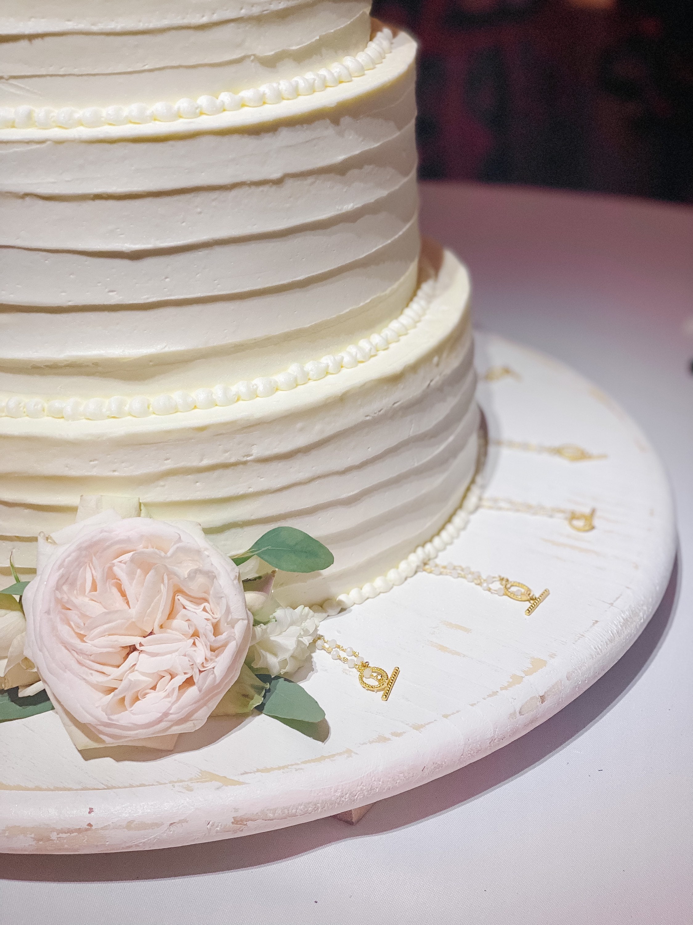 Gold Milky White Bead Modern Cake Pulls Unique Cake Pulls - Etsy