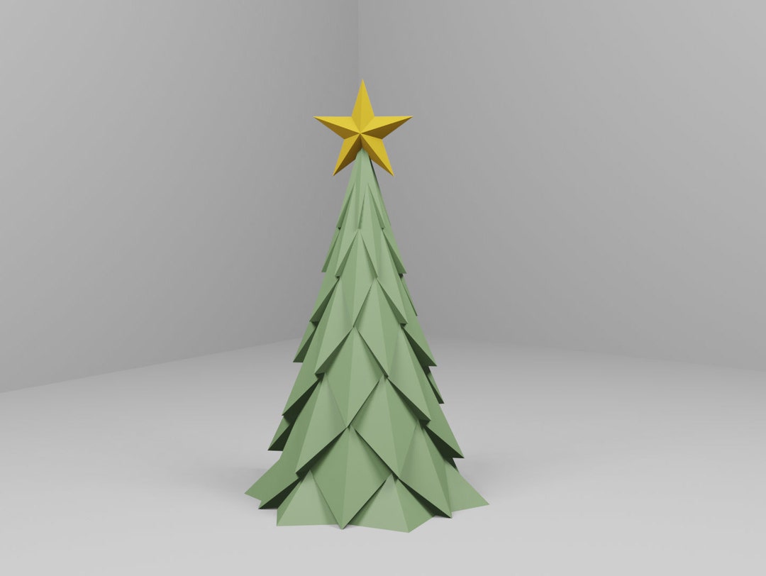 Lowpoly Christmas Tree Papercraft Lowpoly 3D PDF Template - Etsy Canada