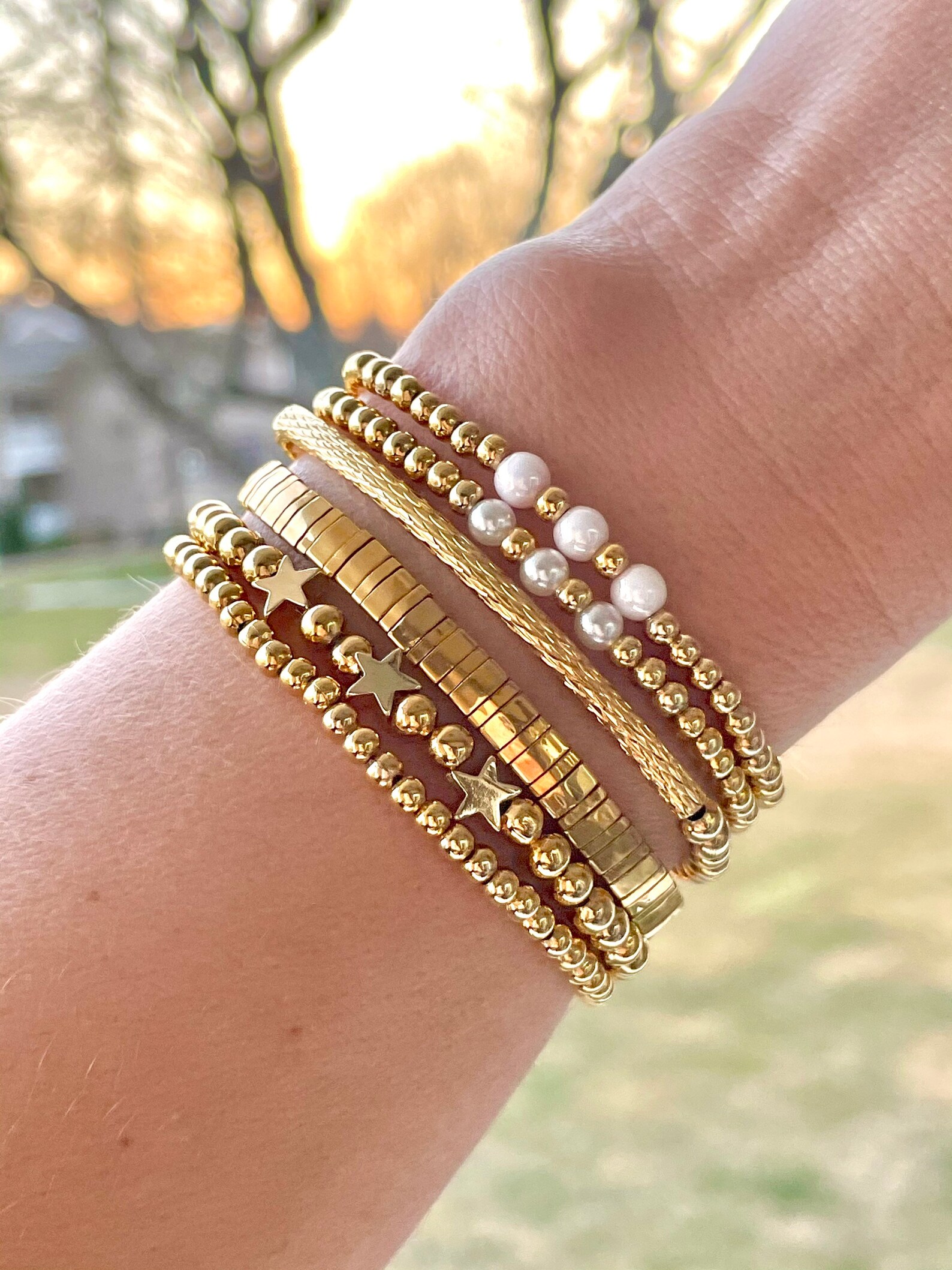 Assorted Gold Plated Ball Bracelets - Etsy