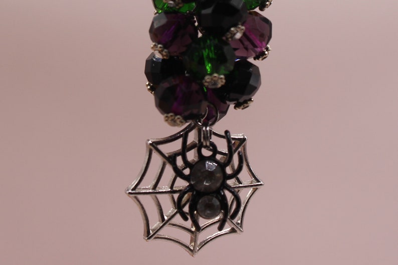 Halloween Purse Dangle Spider Purse Charm Beaded Clip for - Etsy