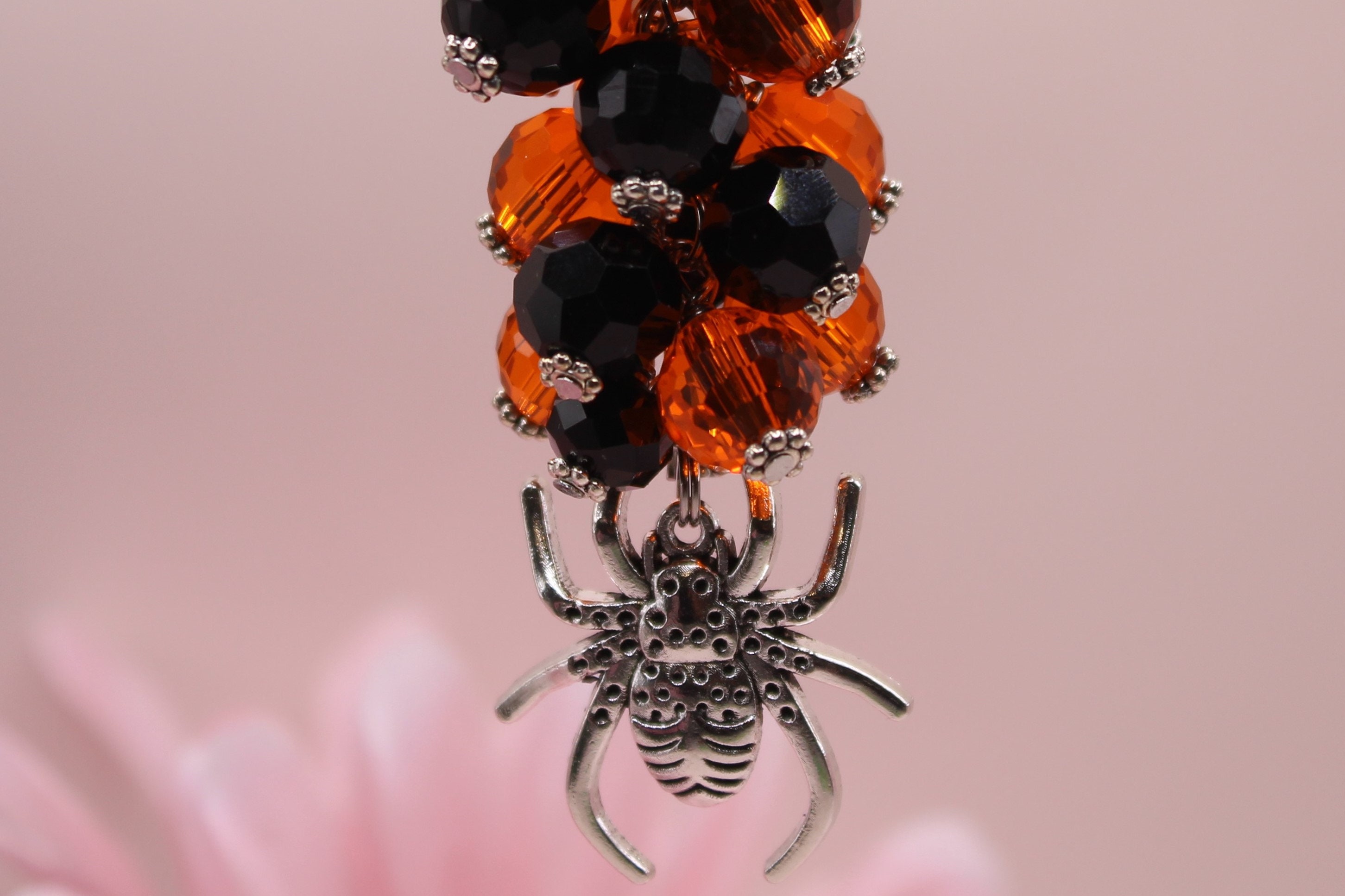 Halloween Purse Dangle Spider Purse Charm Beaded Clip for - Etsy