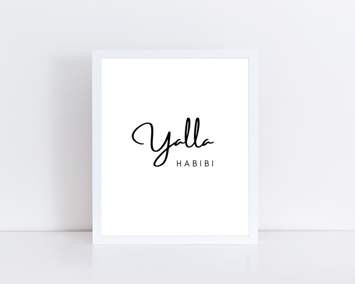 Yalla Habibi Arabic Wall Printable Art, Arabic Decor, Arab Cultural ...